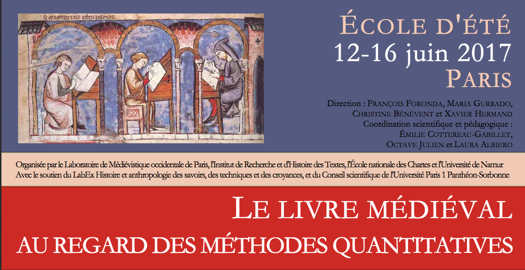 École d’été – Le livre médiéval au regard des méthodes quantitatives ...