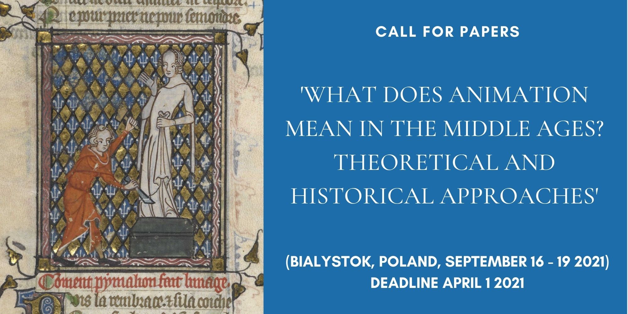 Appel à contribution – What does Animation mean in the Middle Ages ...