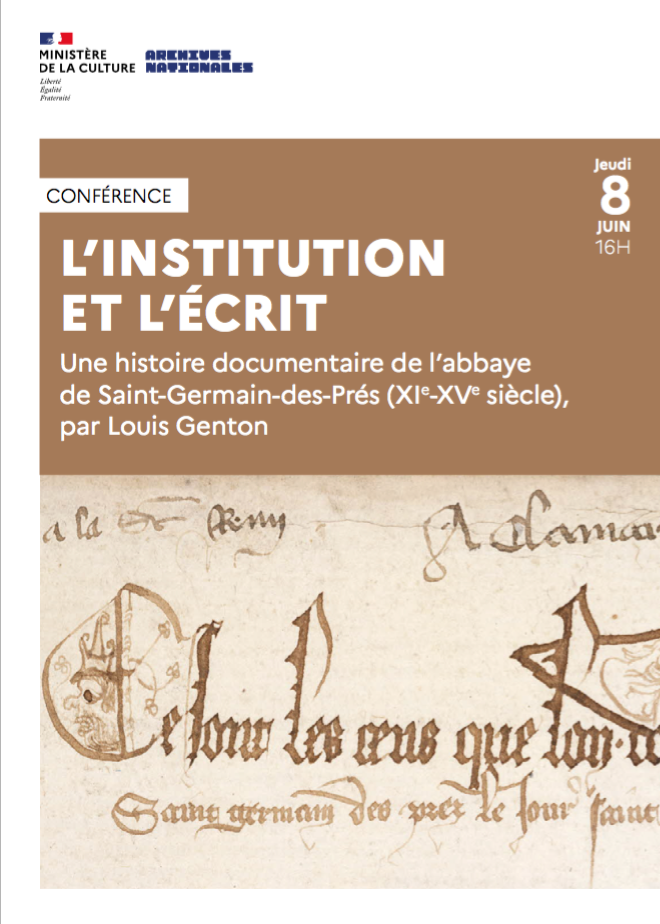Conférence – Louis Genton, « L’institution et l’écrit. Une histoire ...