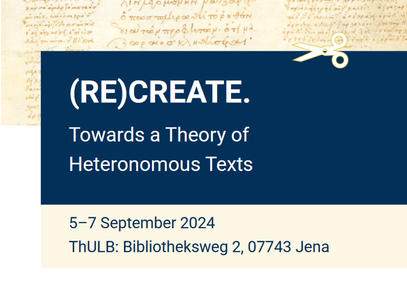 Colloque – (Re)Create. Towards a Theory of Heteronomous Texts | L ...